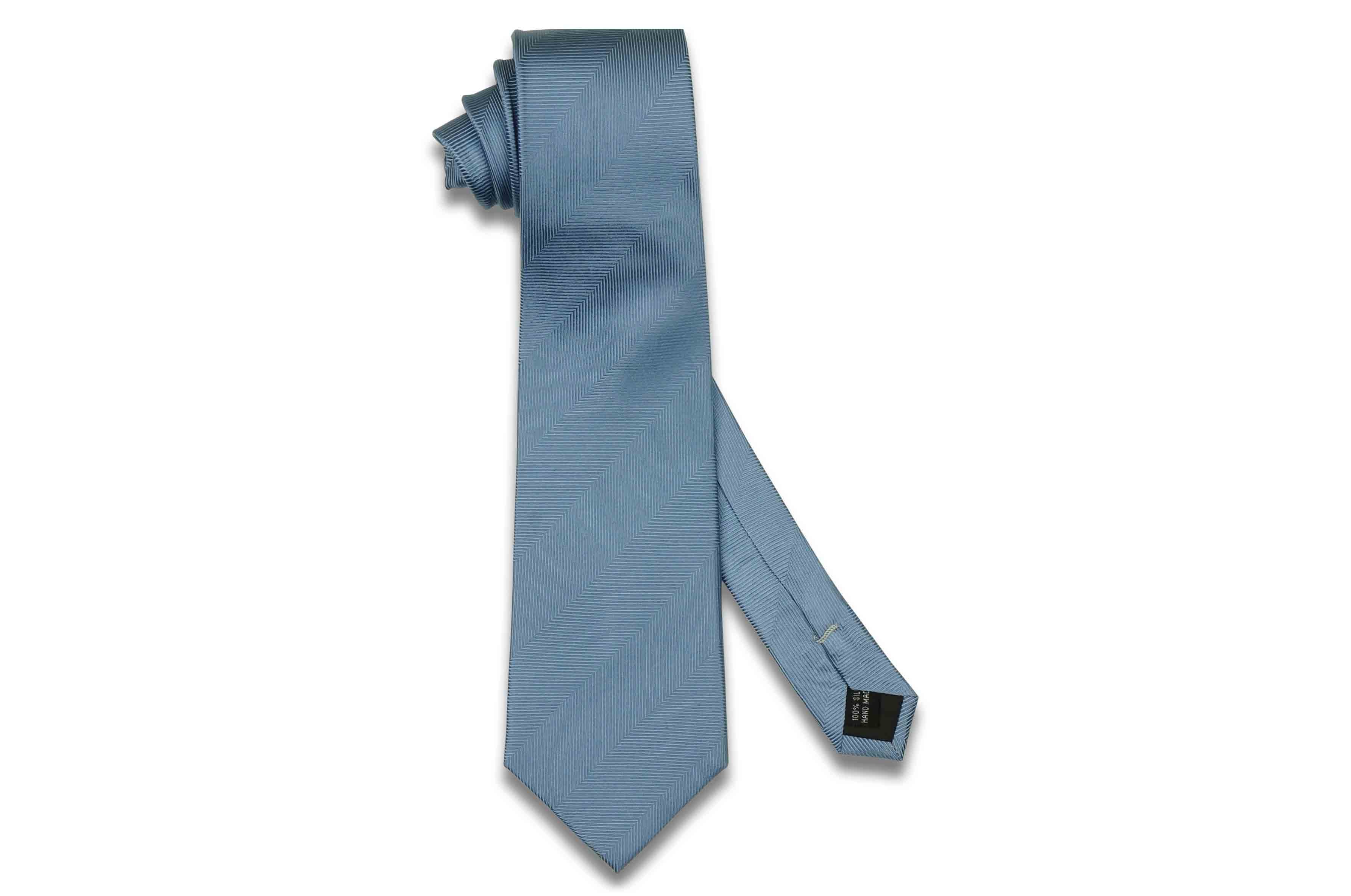 Cornflowers Blue Herringbone Silk Tie – Aristocrats Bows N Ties