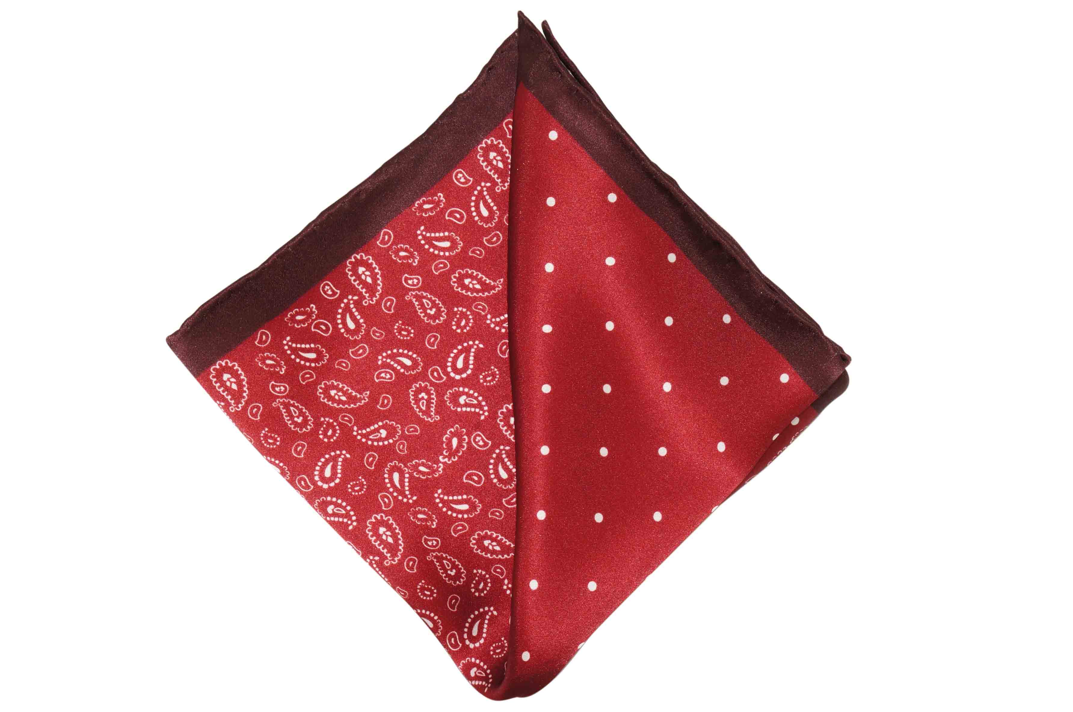Multi Pattern Maroon Silk Pocket Square – Aristocrats Bows N Ties