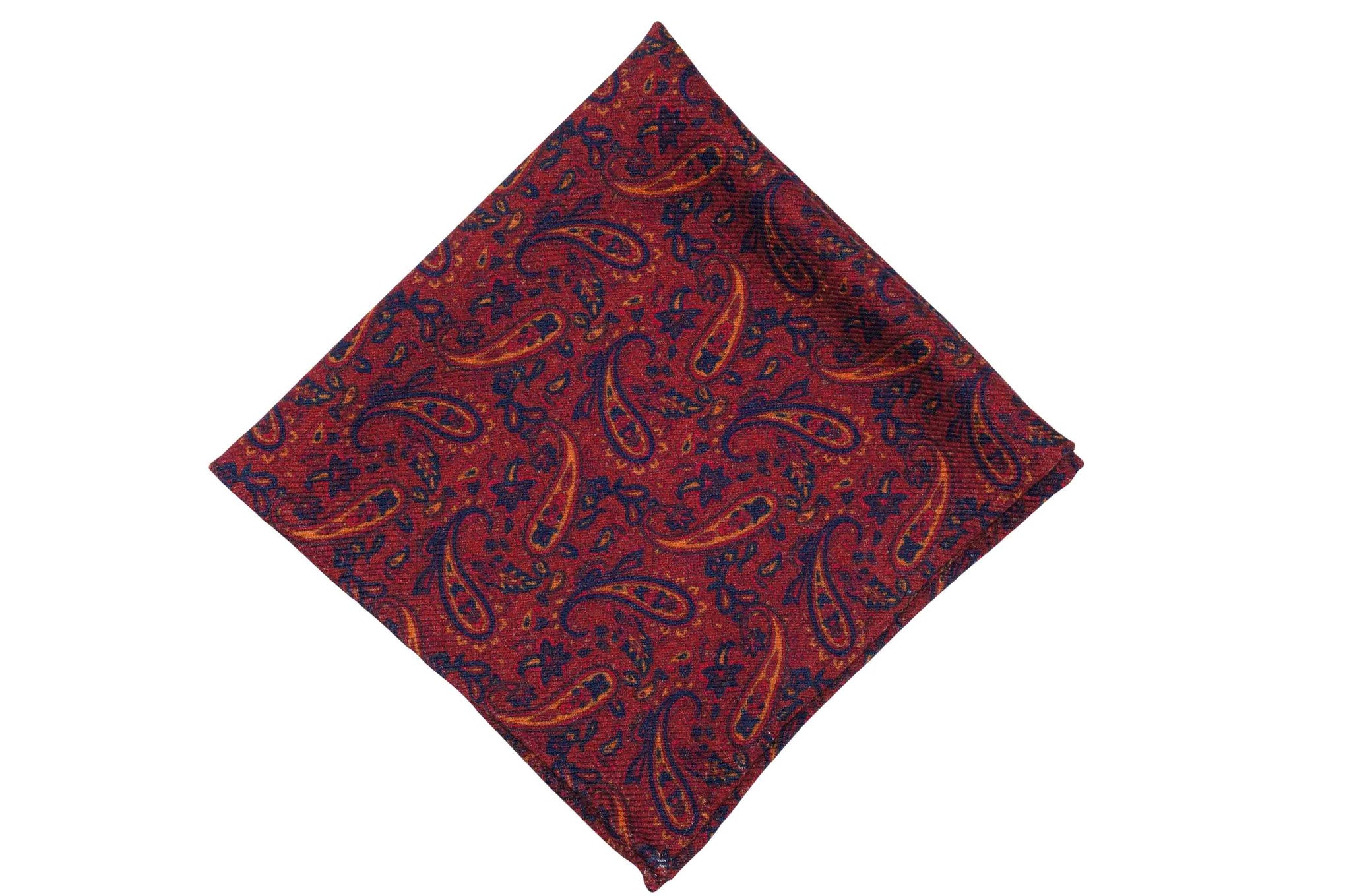 Paisley Field Fire Wool Pocket Square – Aristocrats Bows N Ties