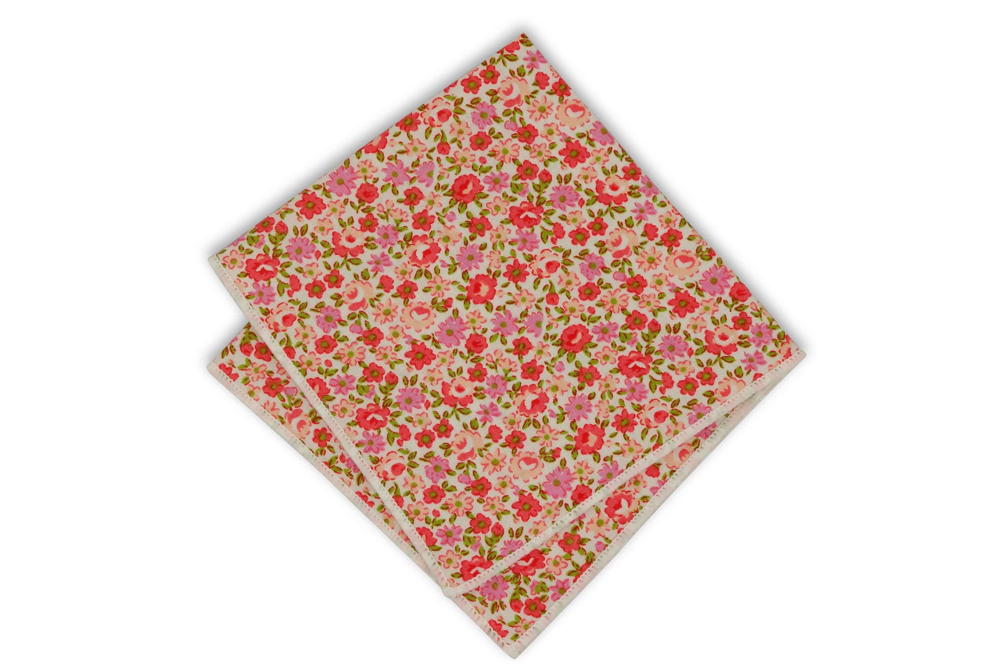Peach Floral Cotton Pocket Square – Aristocrats Bows N Ties